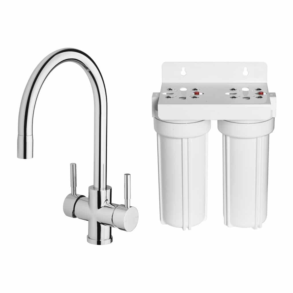 Vivid Filtered Sink Mixer 220mm Gooseneck with Filters - Phoenix Tapware
