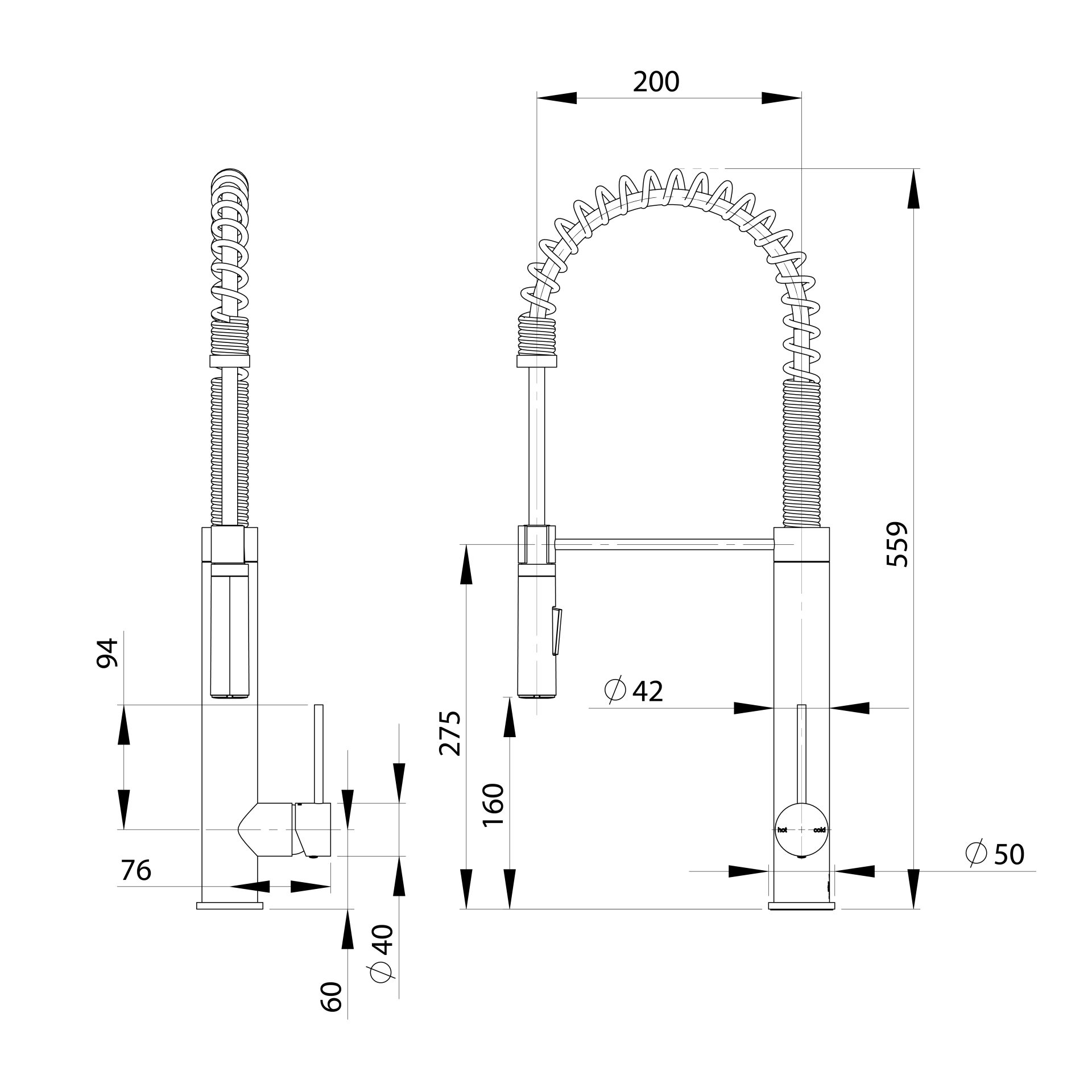 Vivid Slimline Tall Spring Sink Mixer - Lead Free - Phoenix Tapware