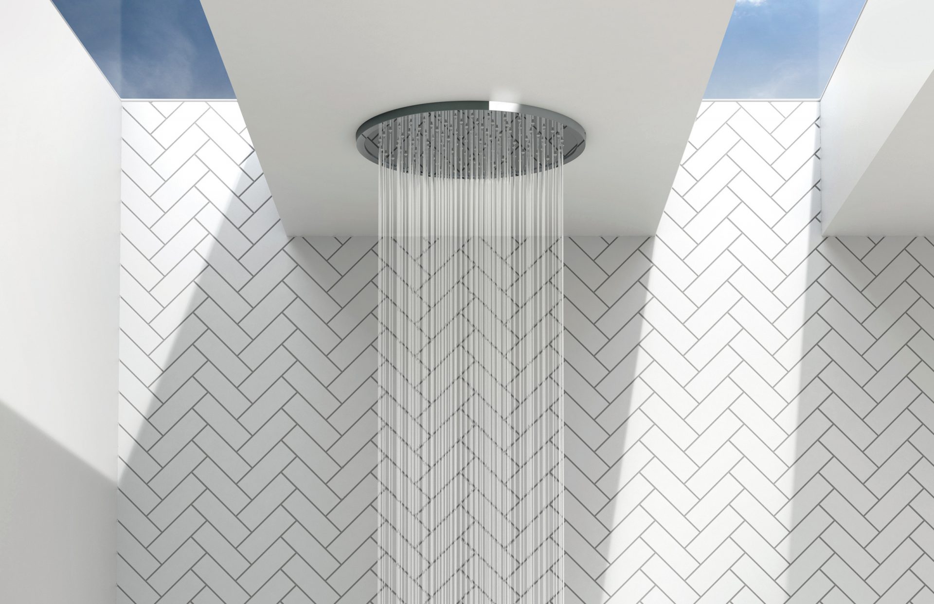 Vivid Slimline Flush Mount Ceiling Shower 300mm Round - Phoenix Tapware