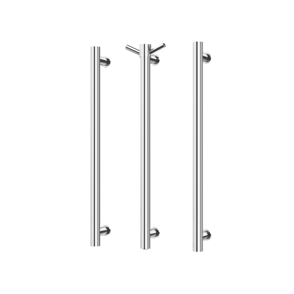 Phoenix Heated Triple Towel Rail Round 600mm - Phoenix Tapware