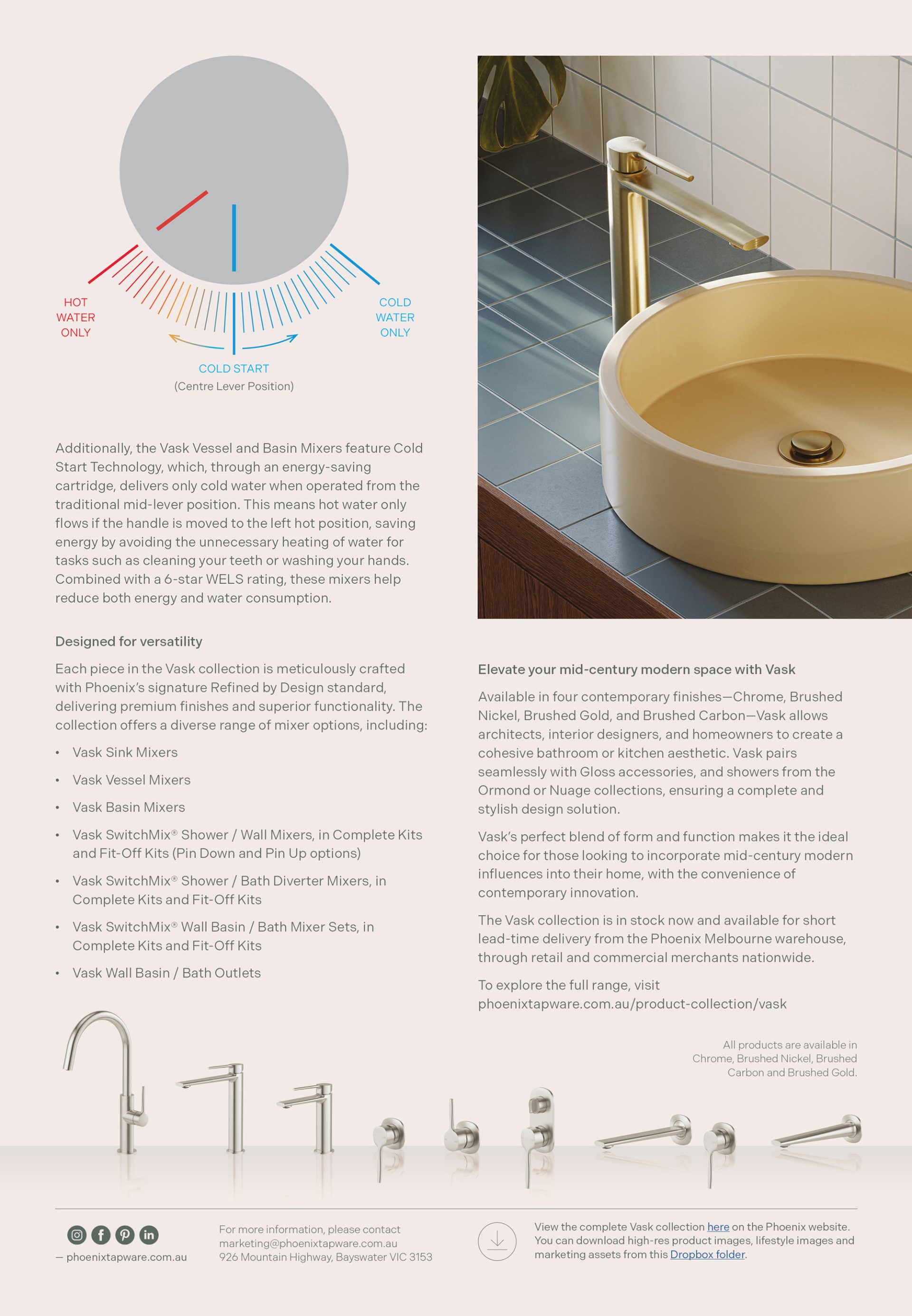 Vask Collection - Iconic Mid Century Design for Modern Living